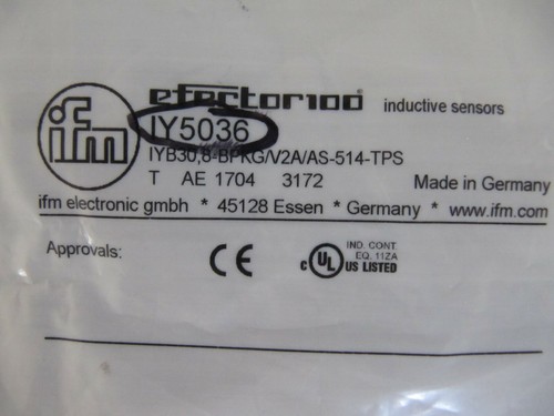 (NEW) IFM Efector Inductive Proximity Sensor IYB30,8-BPKG/V2A/AS-514 ...