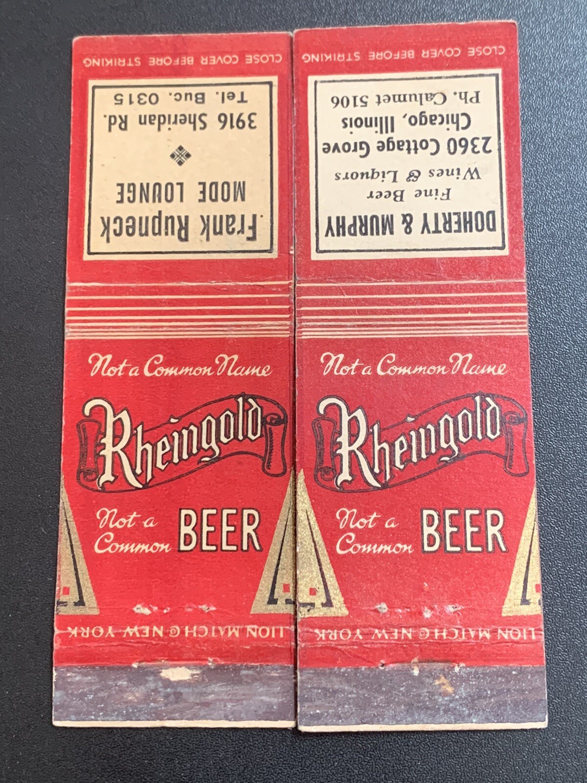 Vintage Matchbook Lot: “Rheingold Beer” | eBay