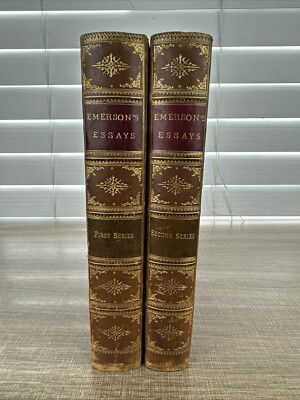 Ralph Waldo Emerson Essays First and Second Series 2 Volume Set 1/4 ...