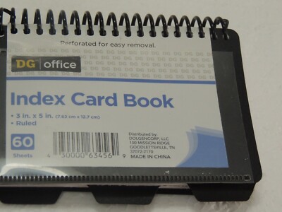 Spiral Bound Colored Index Card Books, 3x5-Inch, Ruled, Perforated, | eBay
