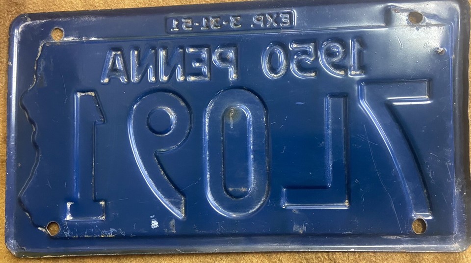 1950 PENNA LICENSE PLATE | eBay