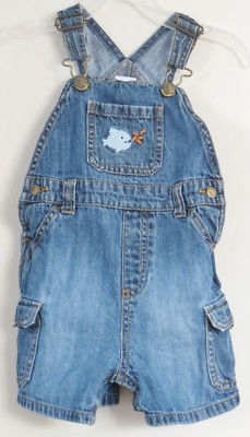 GYMBOREE Boys Size 18-24 Months Blue Denim Snap Crotch Overalls | eBay