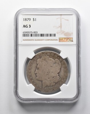 AG3 1879 Morgan Silver Dollar NGC Lowball Low Ball Pocket Piece *9130 ...