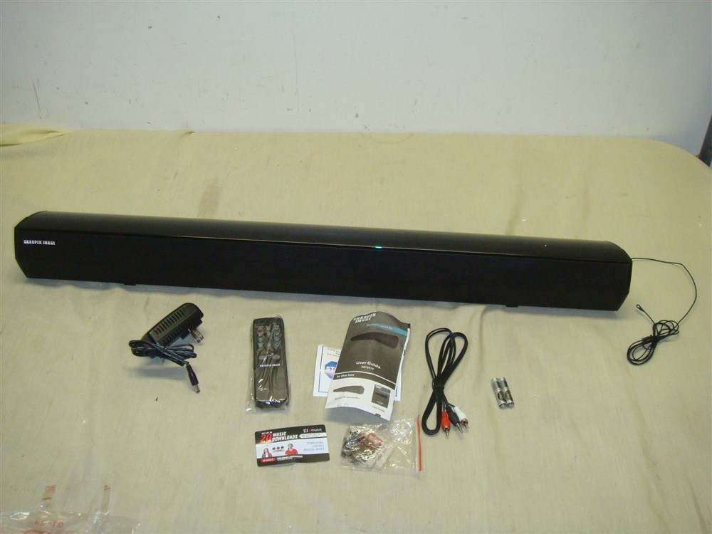 SHARPER IMAGE SBT2010BK37 37" WIRELESS BLUETOOTH AUDIO SOUNDBAR -LOOK ...