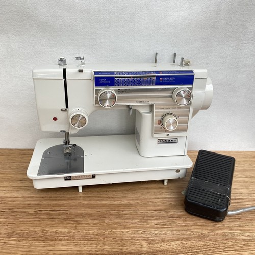 Vintage Janome Heavy Duty Sewing Machine Super Automatic With Foot ...
