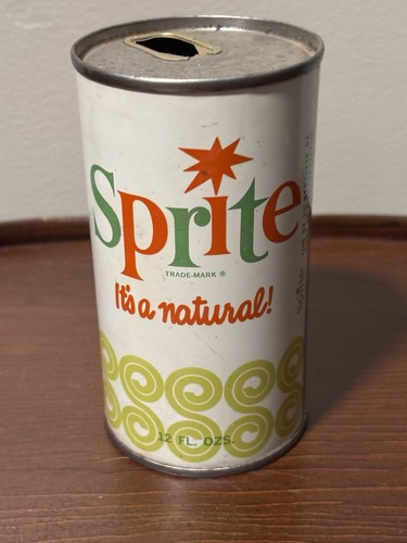 Vintage 1960s Sprite Flat‑Top Soda Can – Empty 12 oz Steel Collectible ...