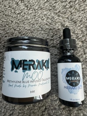 MERAKI Once In A Blu Moo Bundle - 3 oz Methylene Blue Infused Balm | eBay
