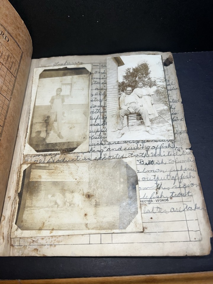 Antique 1900s Journal Scrapbook African American Family Southern Photos ...