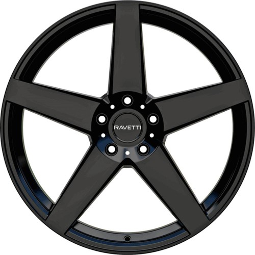 (Set-4) Ravetti M13 20x8.5 5x114.3/5x4.5 38mm Gloss Black Wheels Rims ...