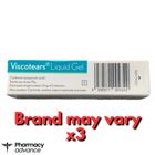 3 x Carbomer Liquid Eye Gel 0.2% Lubricating Generic - 10g for Dry Eyes ...