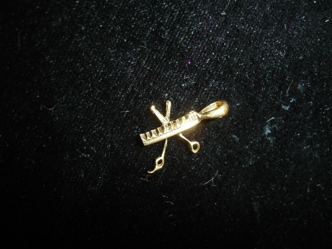 Beautician Stylist Barber 14K gold plated CHARM jewelry Pendant comb ...