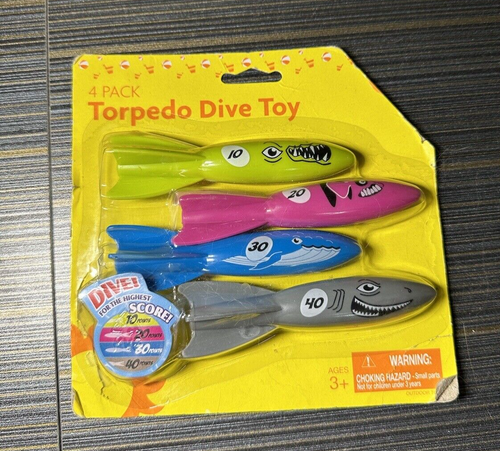 4 Piece Set Summer Diving Torpedo Rocket Swimming Pool Underwater Toys ...