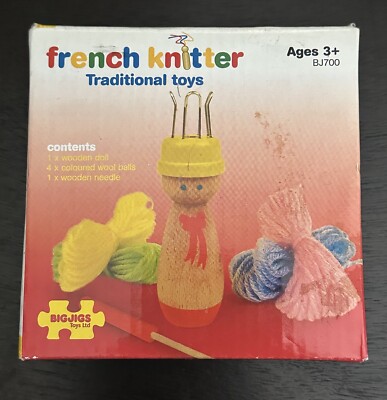 Wooden Knitting Dolly Nancy French Knitter - Bigjigs Toys, England | eBay