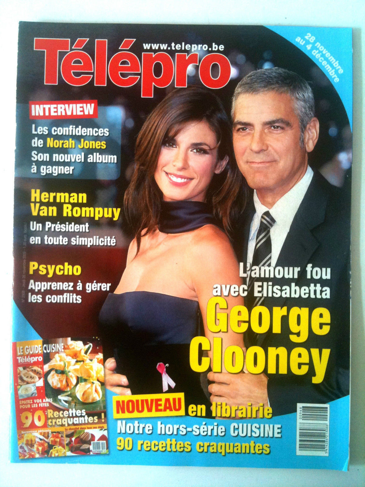 Télépro 26/11/2009; George Clooney/ Interview de Norah Jones / Herman ...