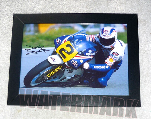Wayne Gardner MotoGP Motorcycle Racing Signed Photo Image Framed Black ...