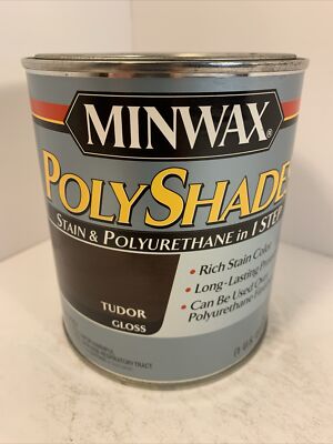 Minwax PolyShades Wood Stain + Polyurethane Finish 1 Quart Tudor Gloss ...