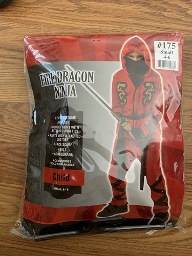 fire dragon ninja costumes usa small child 4-6 | eBay