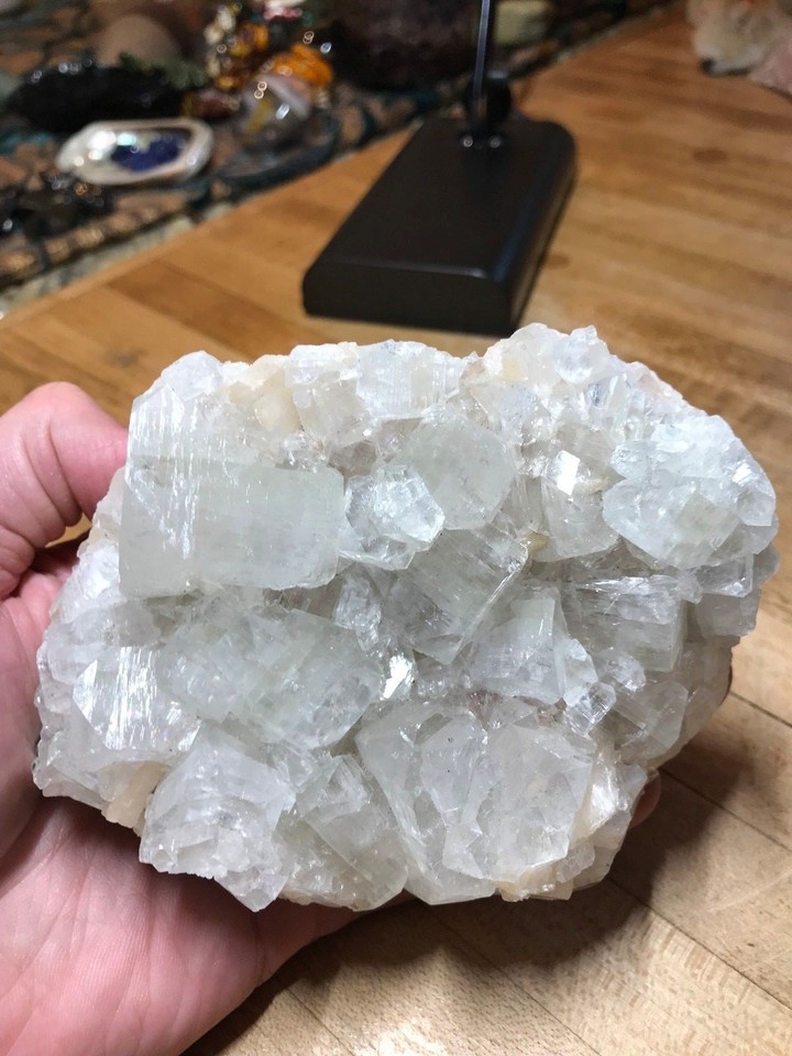 Apophyllite Crystal Mineral Gemstone With Stilbite Medium Geode ...