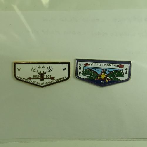 OA 44 Pohopoco Lodge Flap Pin & 44 Witauchsoman Lodge Flap Pin Boy ...