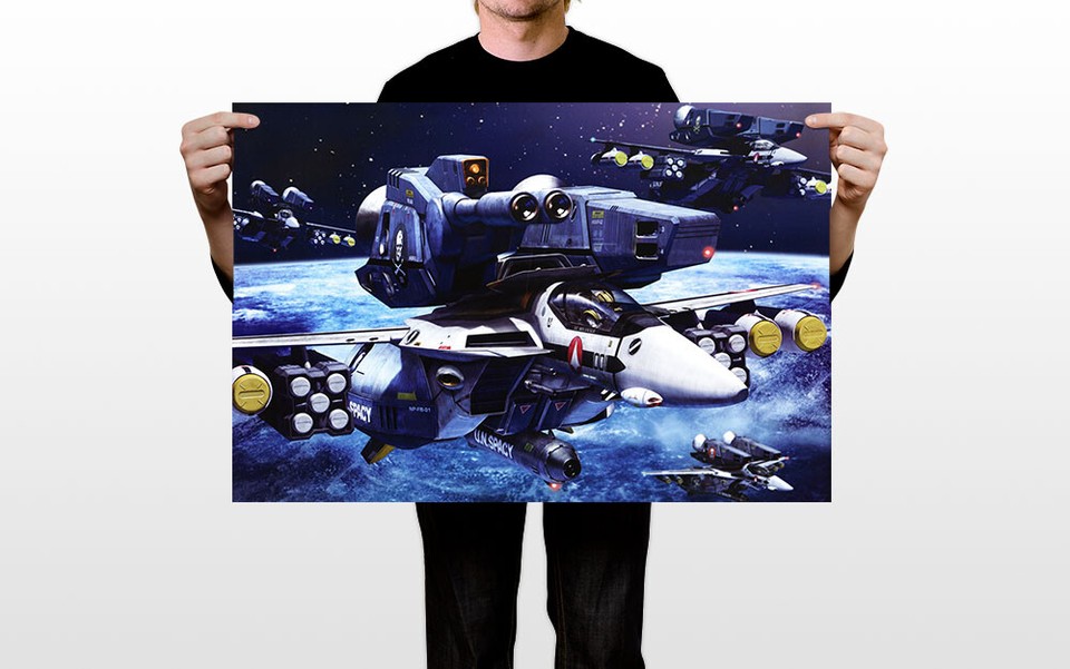 Macross Robotech Skull Squad Animation Space Wall Art Home Decor ...