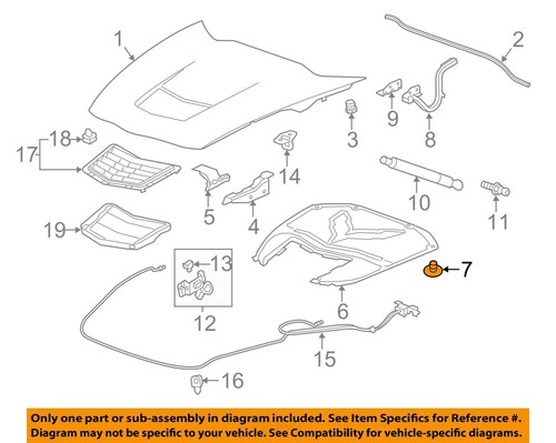 GM OEM 04-19 Aveo Hood Hood Components-Insulator Retainer 94530503 | eBay