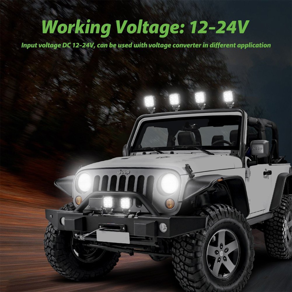 12V LED Work Light Bar Flood Spot Lights Driving Lamp Offroad Car Truck ...