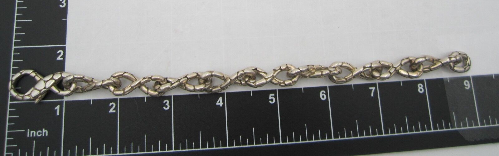 AUTHENTIC John Hardy Kali Pebble BRACELET Sterling Silver INFINITY LINK ...