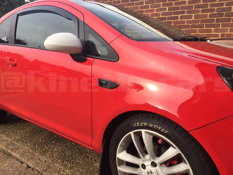Vauxhall Corsa VXR carbon fibre effect side wing repeater indicator ...