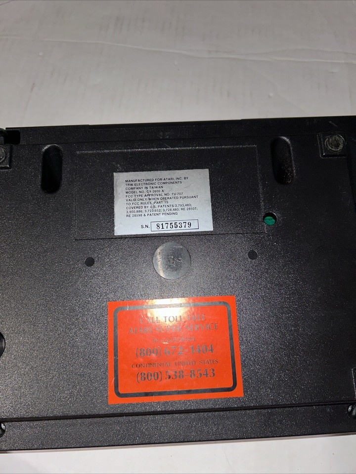Atari 2600 (CX-2600A) Computer System w/Original Box Matching # Working ...