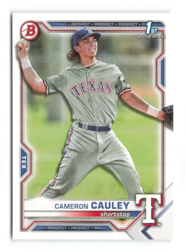 2021 Bowman Draft Cameron Cauley #BD-192 1st Bowman Texas Rangers | eBay