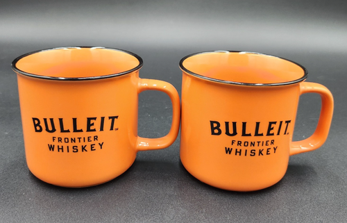 Bulleit Bourbon Frontier Whiskey 12 Oz Orange Ceramic Mug Coffee Cup ...