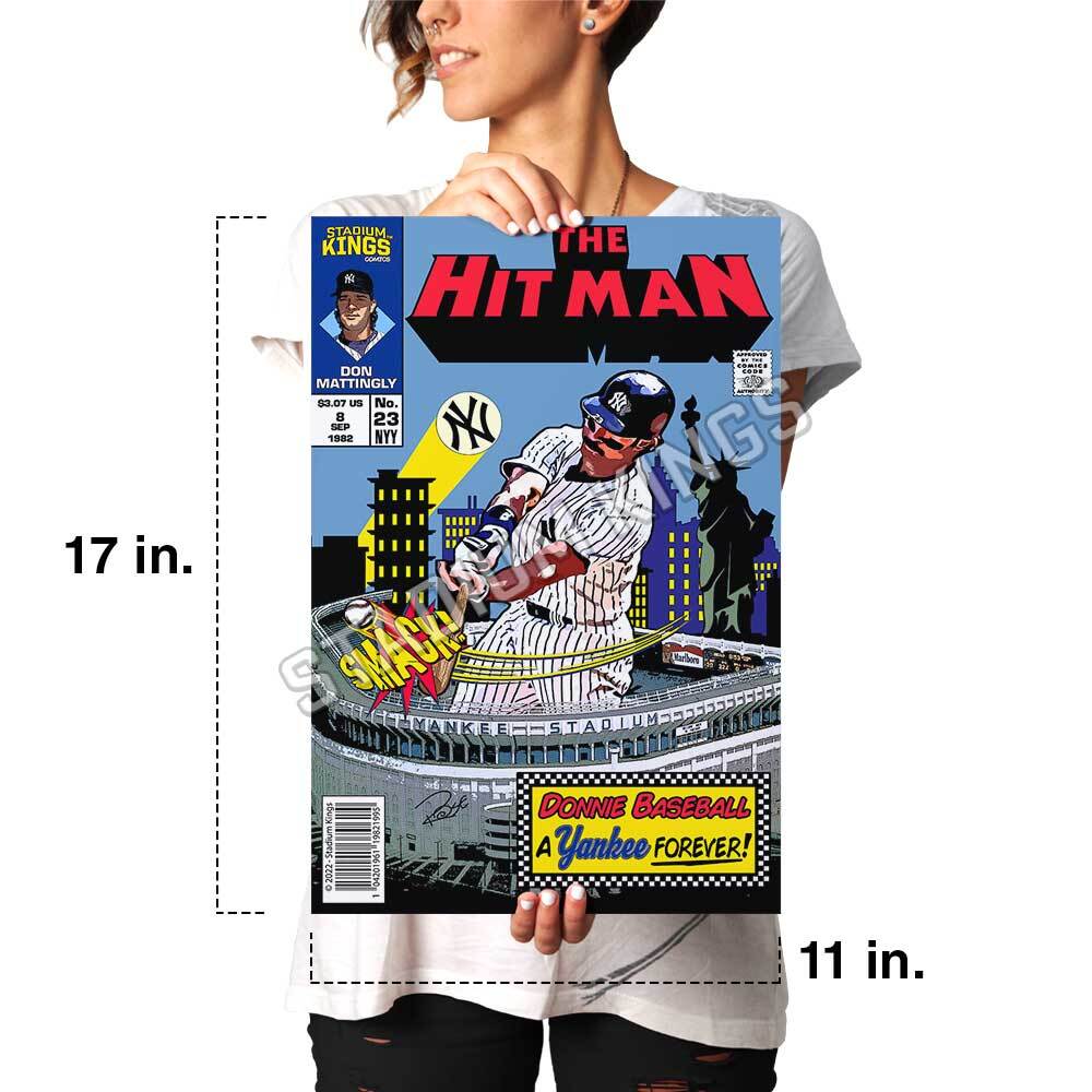 Don Mattingly Hitman 23 New York Yankees Baseball Comic Book Poster ...
