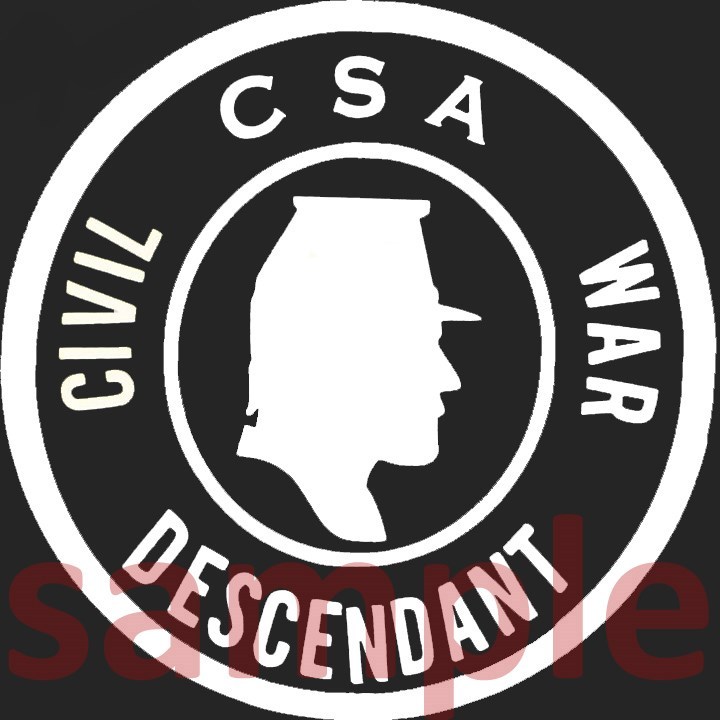 CONFEDERATE CSA CIVIL WAR DESCENDANT WINDOW DECAL 3.5" FREE CONFEDERATE ...