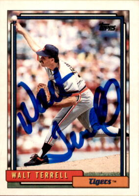 Walt Terrell Signed 1992 Topps Card #722 Detroit Tigers | eBay