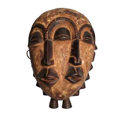 Lega Hand-Carved Vintage Wooden African Mask, Size 15"h | eBay