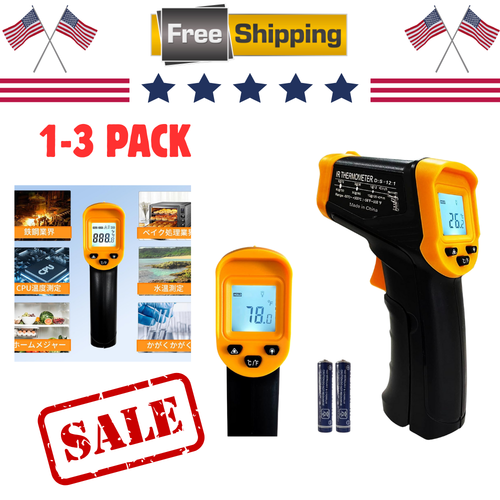 Digital Infrared Thermometer Gun for Cooking,Bbq,Pizza Oven,Ir ...