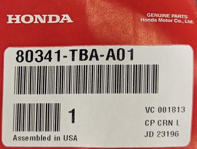 Genuine Honda Pipe AC Receiver (80341-TBA-A01) | eBay