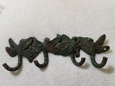 CAST IRON BROWN FINISH DRAGON FLY AND BUTTERFLY COAT HOOK (4 HOOKS) | eBay