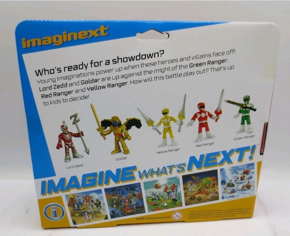 IMAGINEXT Power Rangers Battle Pack Fisher-Price, Red, Green, Yellow ...