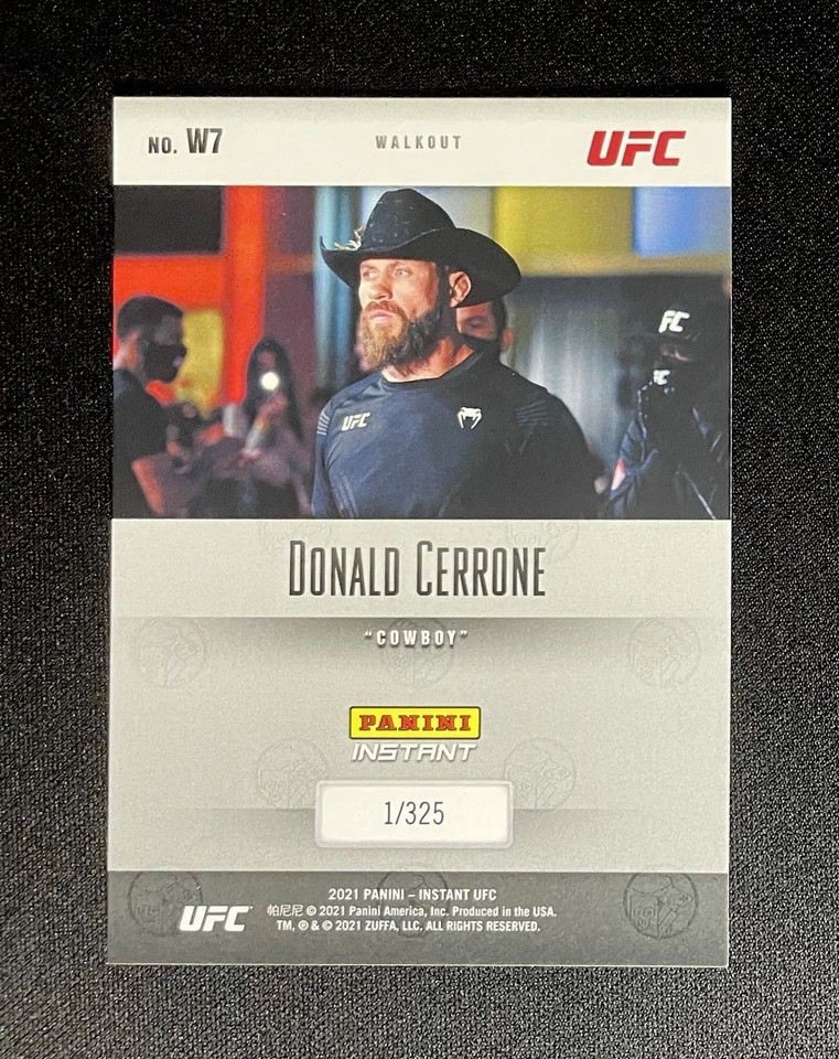 2021 Panini Instant UFC Walkout Donald Cerrone /325 #W7 Cowboy | eBay