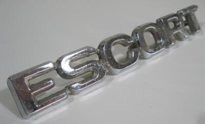 Ford Escort chrome car badge original/genuine OEM c/w pins | eBay Australia