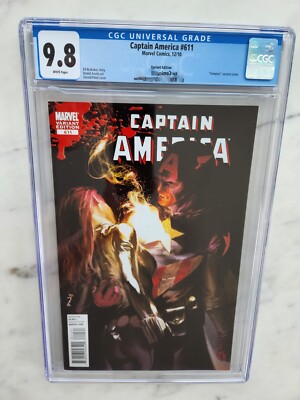 Captain America (2010) 611 NM+ MT CGC 9.8 1:15 Gerald Parel Vampire ...