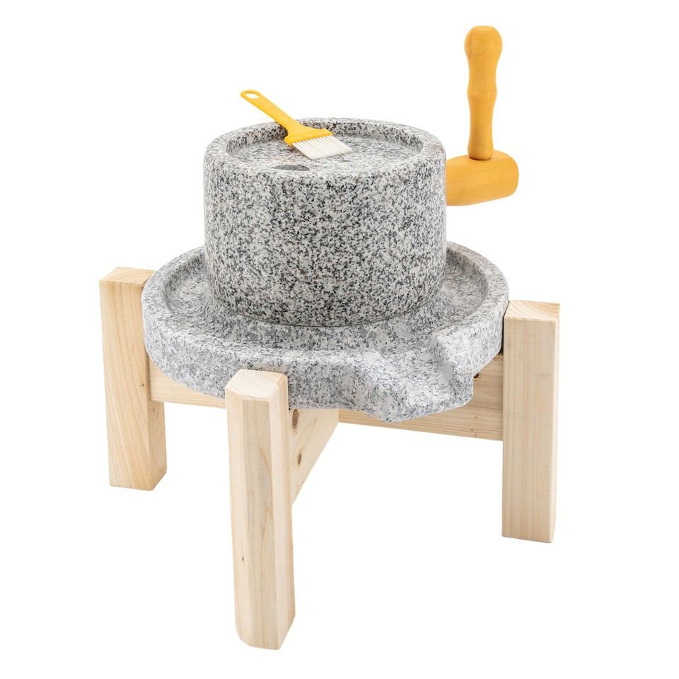 Dry/Wet Hand Grain Grinding Mill Hand Stone Mill Natural Hemp Stone ...