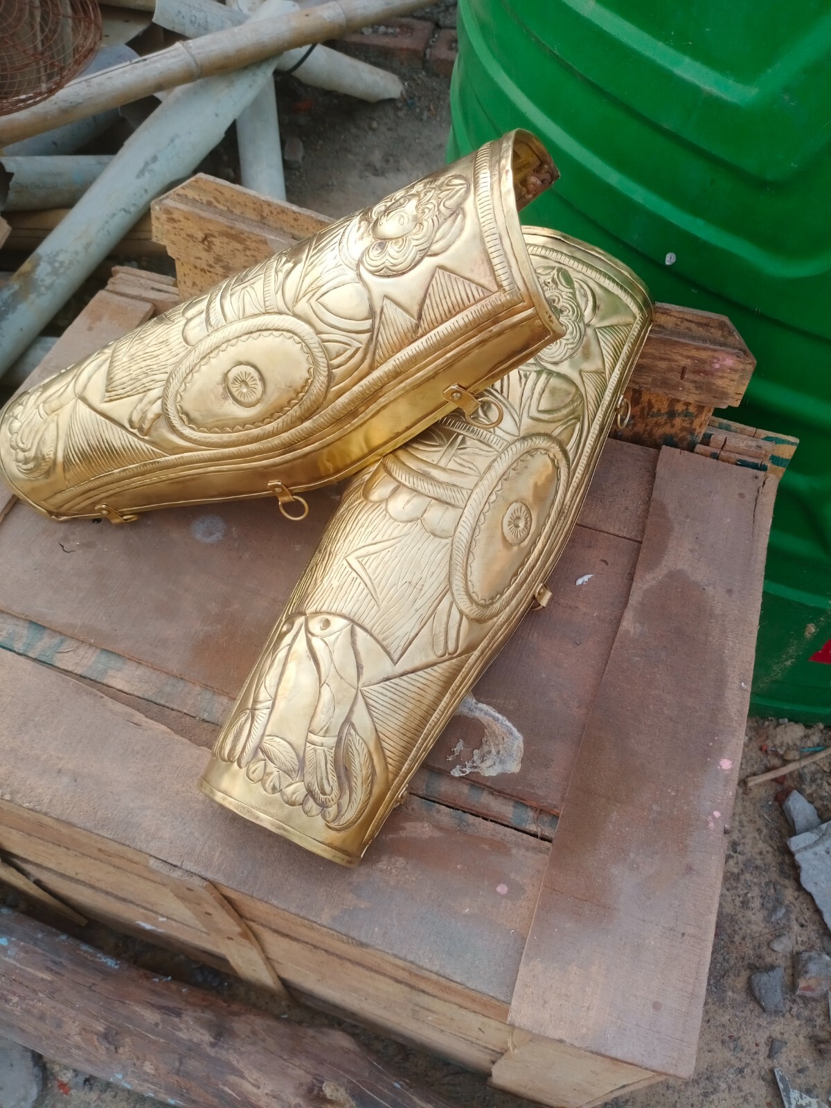Roman greaves made in 1.2 mm brass with leather / Best Roman gifts | eBay