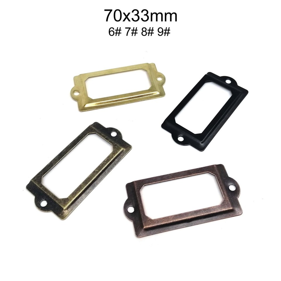 12pcs Cabinet Drawer Door Box Tag Label Pull Frame Handle File Name ...