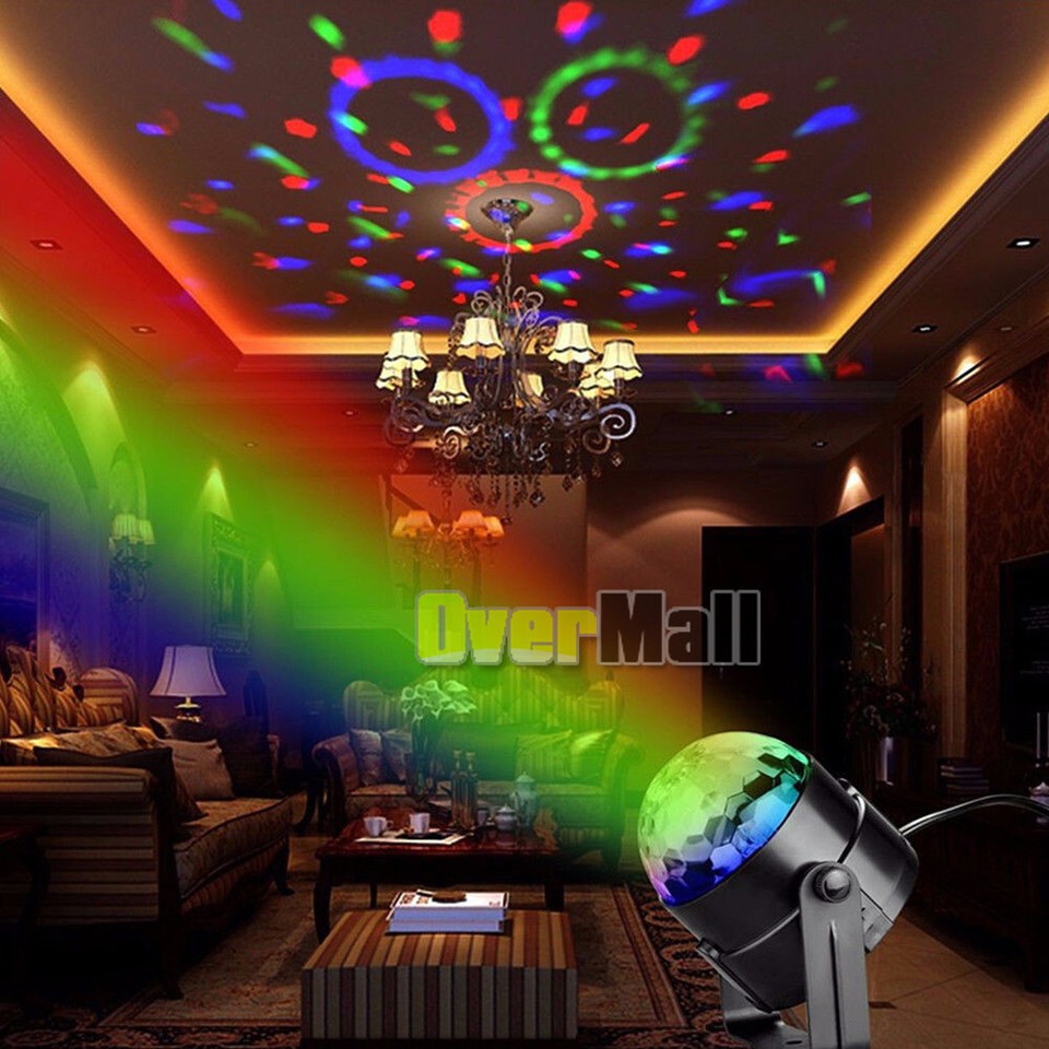 LED Stage Ball Night Light Projector Ocean Sky Xmas Party Birthday Lamp ...
