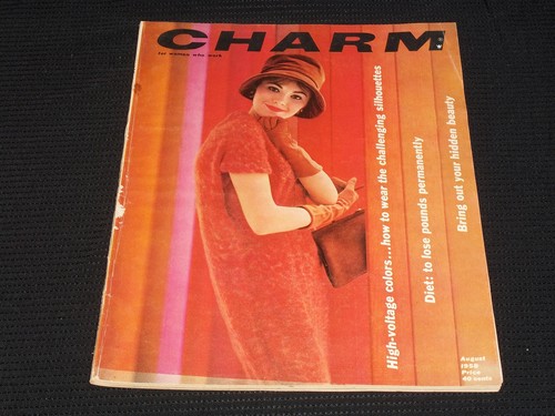 1958 AUGUST CHARM MAGAZINE VERY NICE FASHION FRONT COVER & CONTENT - E ...
