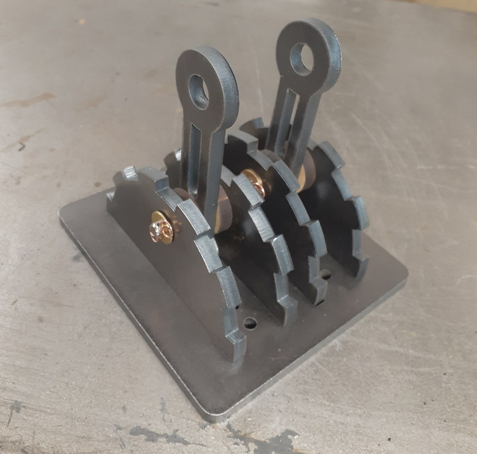 Steampunk light switch lever (double). Functional Industrial Age art ...