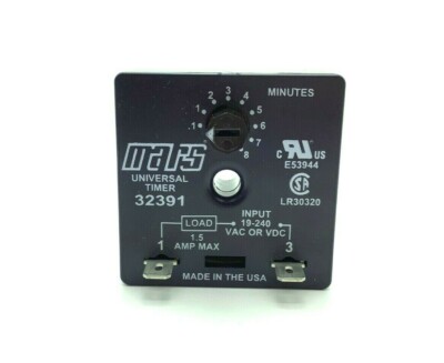 Mars 32391 SS Delay On Make Timer 19 to 240 VAC 6 sec. to 8 min. Dial ...