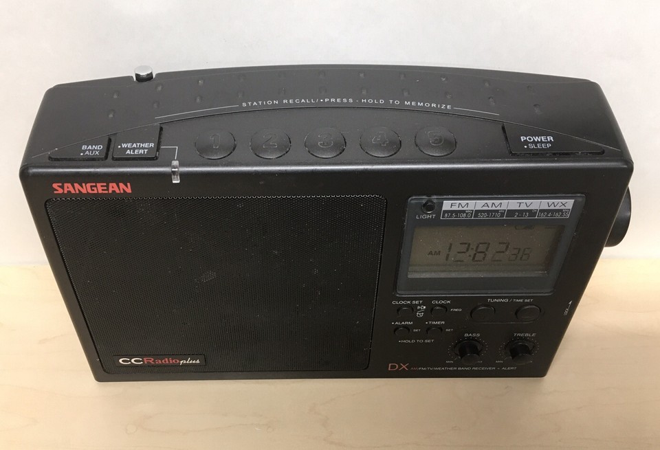 SANGEAN CC Radio Plus DX Am/FM/TV/Weather Band Receiver/Alert Display ...